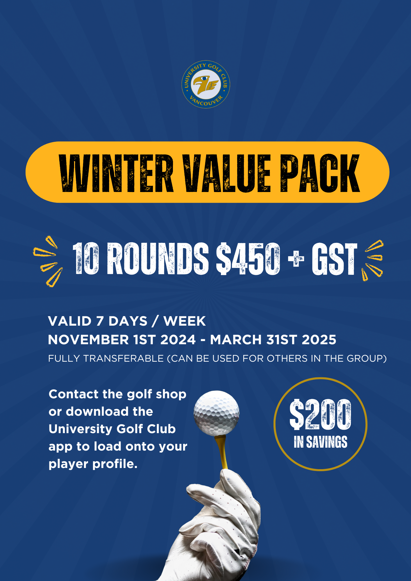 Rates - University Golf Club