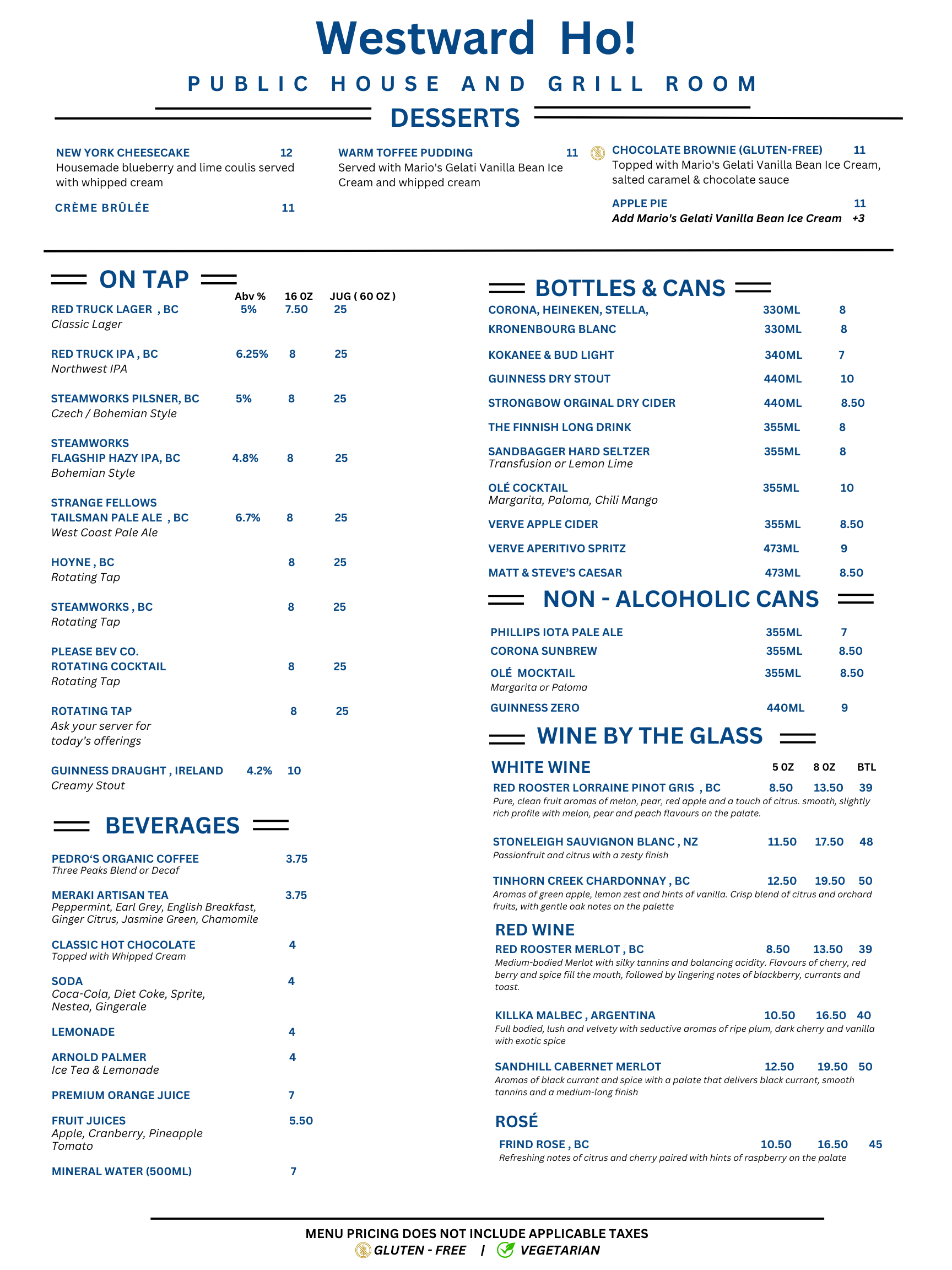 Dining Menus - University Golf Club
