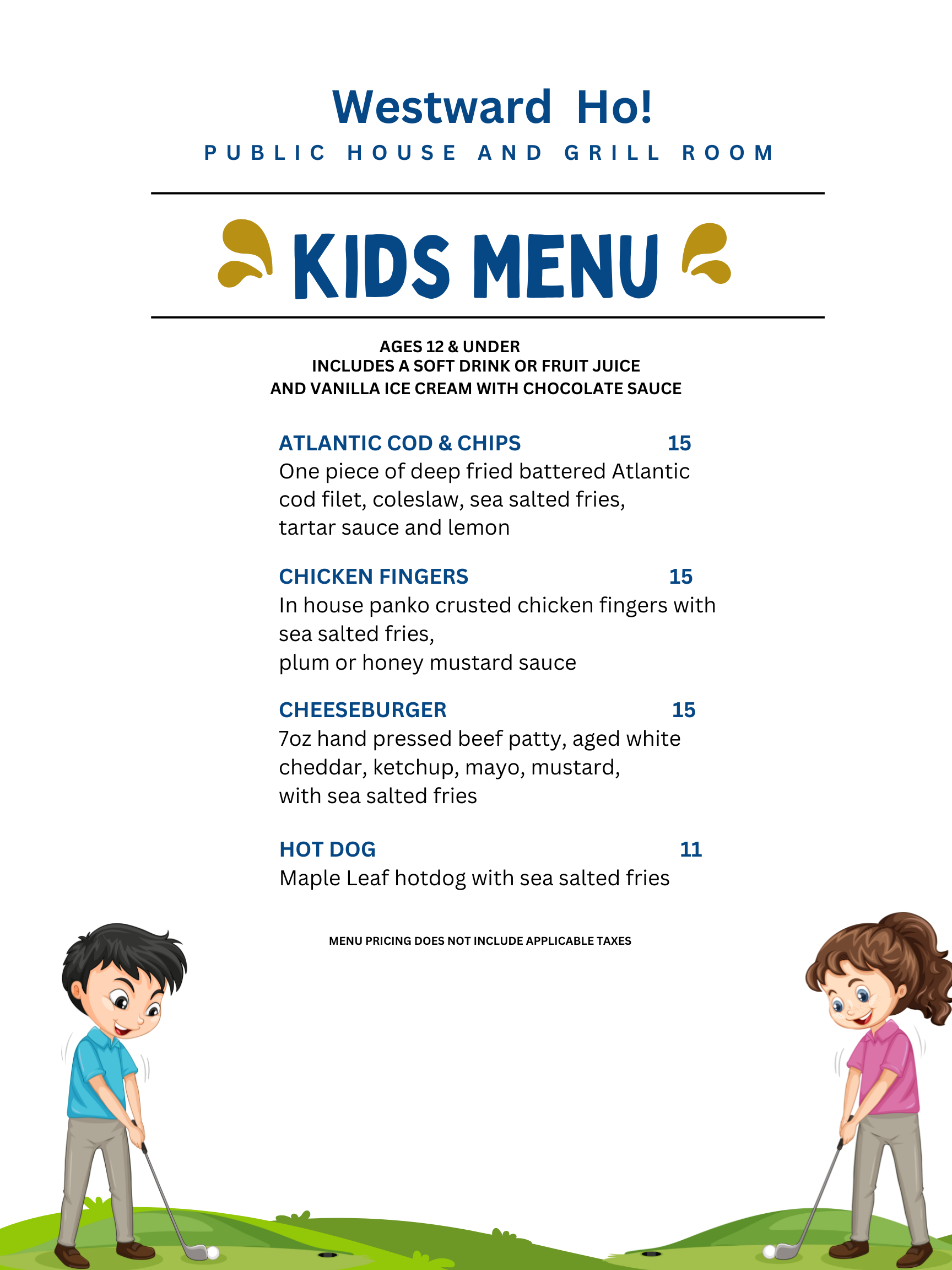 Dining Menus - University Golf Club